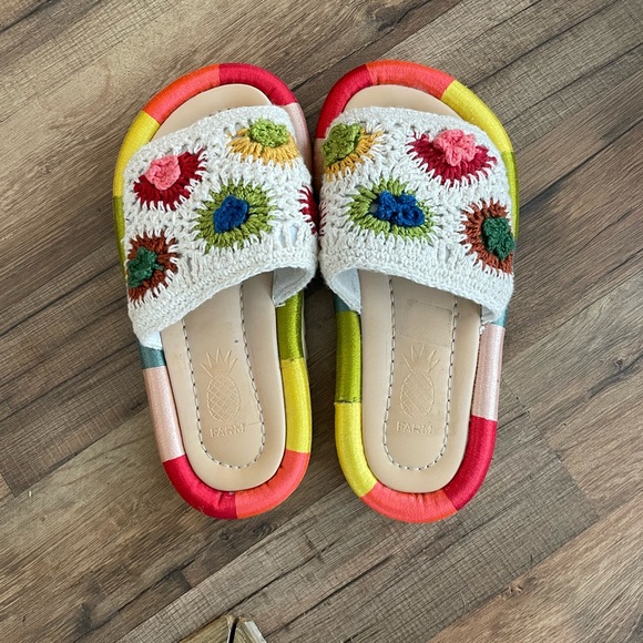 FARM Rio | Shoes | Farm Rio Sunset Crotchet Slide Sandal 2 | Poshmark